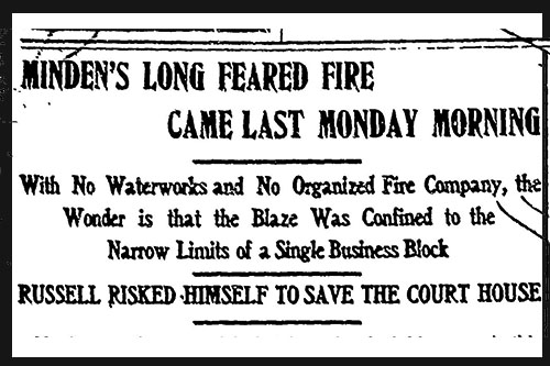 Historically Speaking: Minden’s Fire of 1902 | Webster Parish Journal