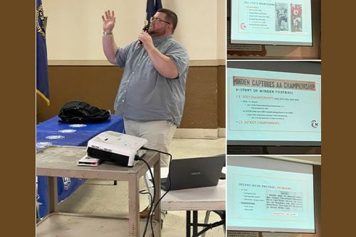 Lion Jake Chapman talks football history with Lions | Webster Parish ...