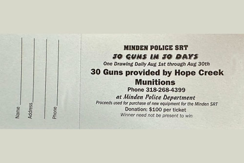 MPD raffle will help with new SRT | Webster Parish Journal