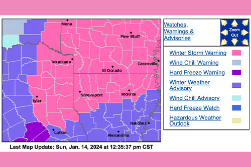 FORECAST: Winter storm warning in effect | Webster Parish Journal