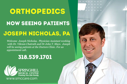 SMC welcomes Joseph Nicholas, PA | Webster Parish Journal