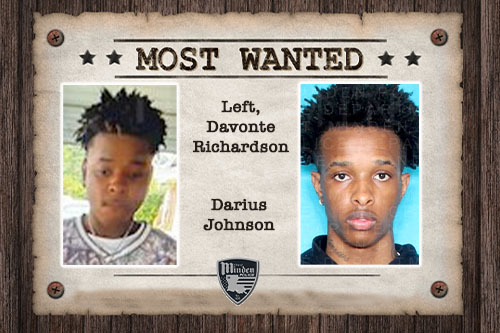 Wanted: Davonte Richardson, Darius Johnson | Webster Parish Journal